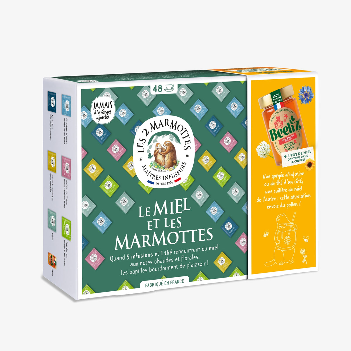 Coffret infusions et thé Miel de fleurs | Coffret Le Miel et les ...