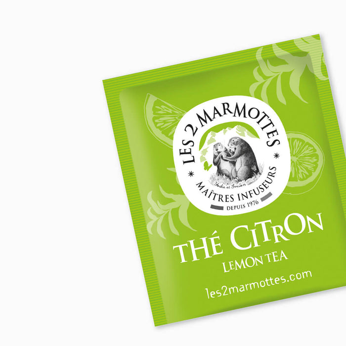 Thé citron bio | Thé noir et vert au citron bio Les 2 Marmottes